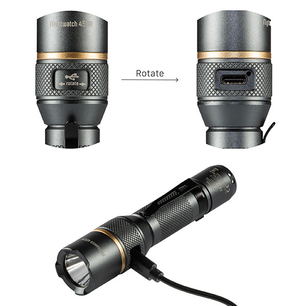 LED zaklamp oplaadbaar | 5000K | 450 lumen | IP67 | Aluminium 123led 123led.nl